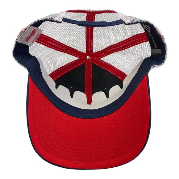 Budweiser | Accessories | H3 Budweiser Trucker Hat Bowtie Logo Snapback Mesh Back Blue Red White ...